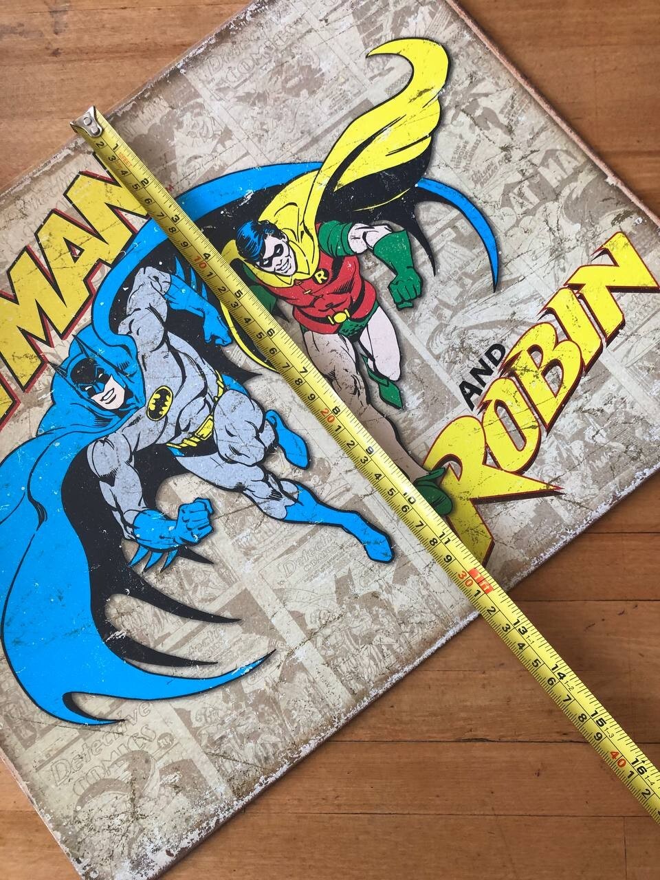 Batman and Robin Weathered Distressed Metal Sign DC Comics | eBay