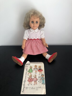 1998 Mattel Reproduction Chatty Cathy Doll in Peppermint Stick Dress ...