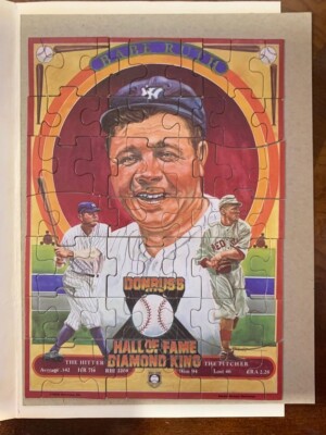 1982 Donruss Babe Ruth Ruth HOF Diamond King Puzzle 63 piece Shipped ...