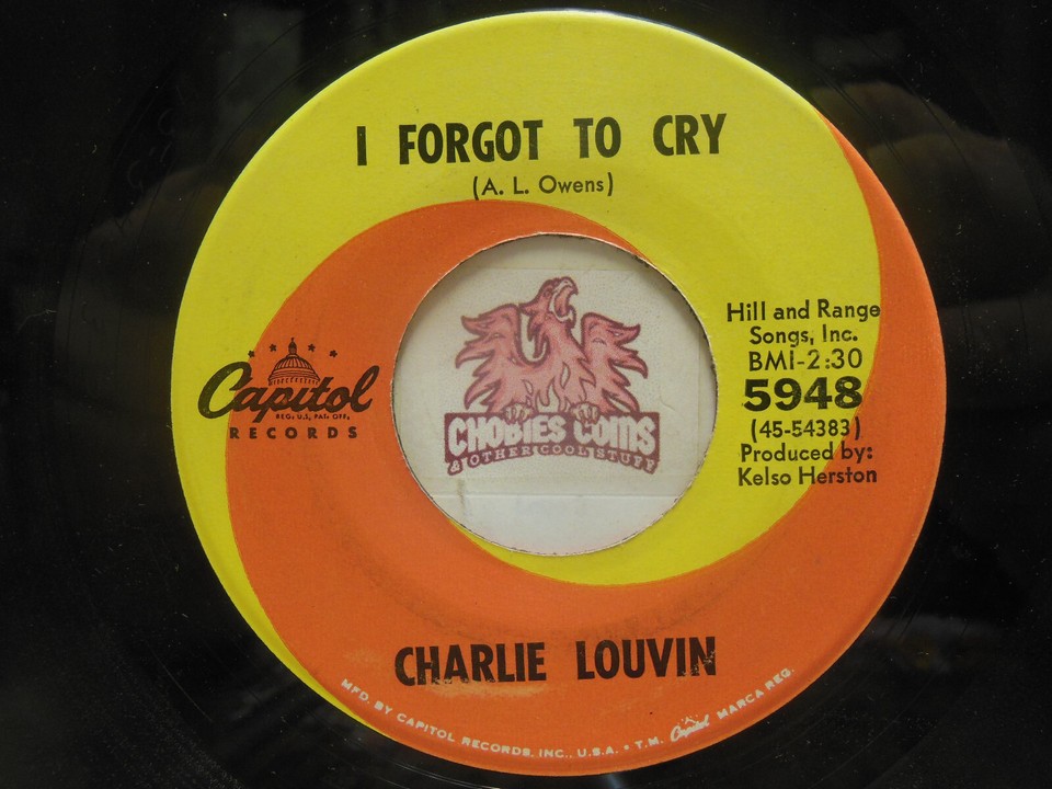 Charlie Louvin – Drive Me Out Of My Mind / I Forgot To Cry, 45 RPM VG+ ...