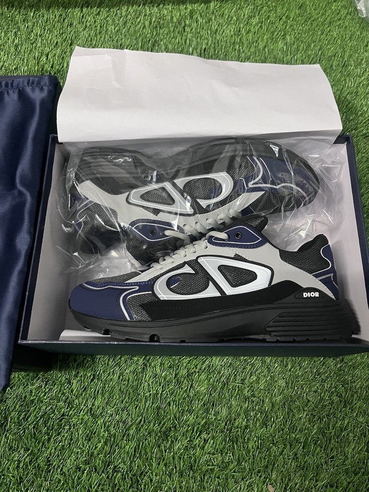 Dior B30 Sneaker Navy Blue Black & White Mesh Technical Fabric Men’s ...
