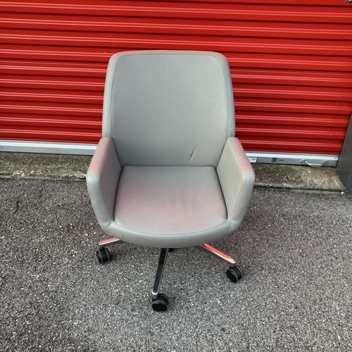 Modern executive chair by Steelcase Brian Kane Coalesse gray leather ...