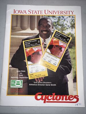 1993 Iowa Hawkeyes vs Iowa State Cyclones Football Program + 2 Ticket ...