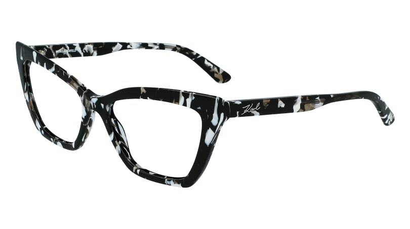Karl Lagerfeld Eyeglasses Frame KL6063 007 Black White Woman | eBay