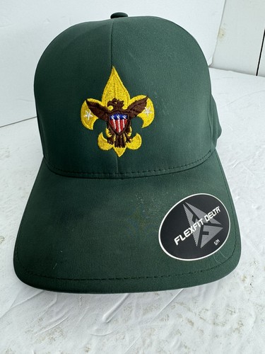 Boy Scouts of America BSA Olive Baseball Hat Flexfit S/M Embroidered ...