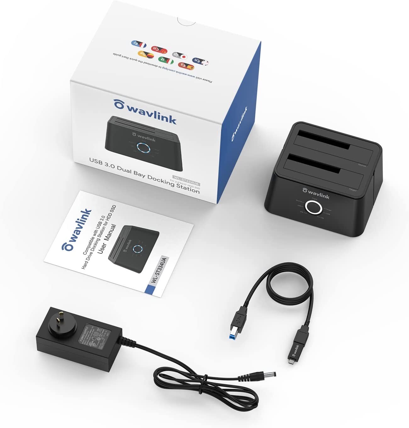 Wavlink USB C or USB 3.0 to SATA, Dual Bay External Hard Drive Docking ...