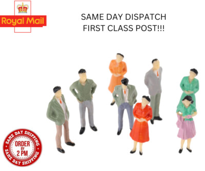 100 PCS 00 Gauge Model Railway Painted Train Street Figures / People ...