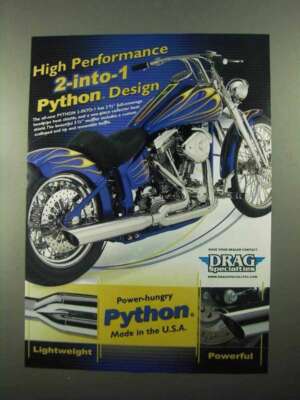 2004 Drag Specialties Python 2-Into-1 Exhaust Ad | eBay
