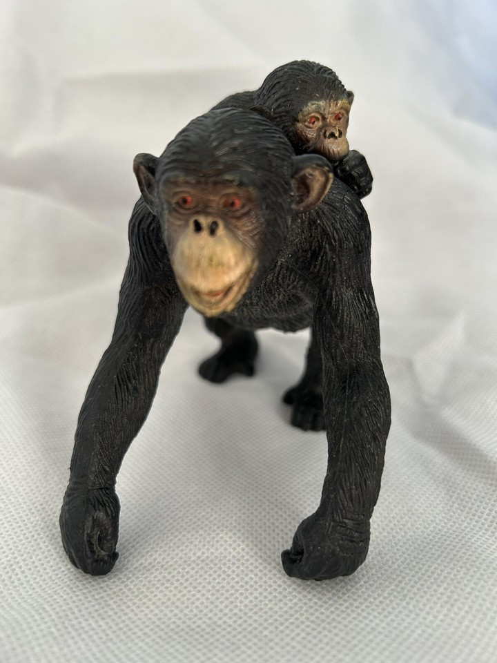 ELC AAA Chimp Chimpanzee Adult & Baby Play Toy Monkey Animals PVC ...