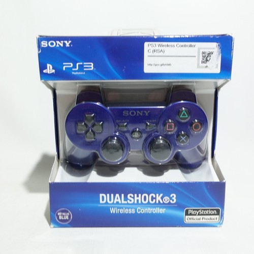 Sony PlayStation 3 PS3 Metallic Blue Dualshock 3 Controller OEM NEW ...
