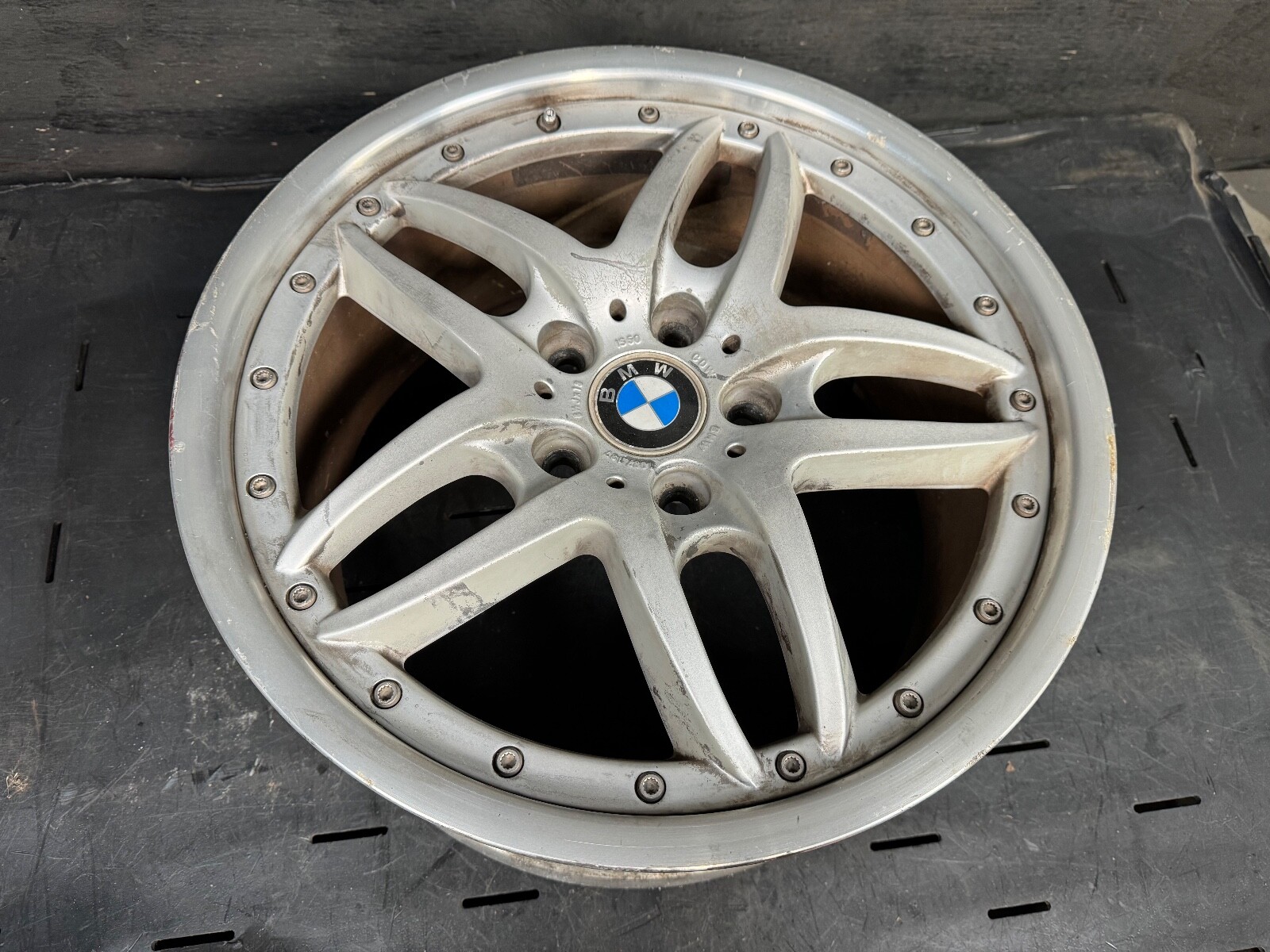 BMW E46 330I REAR ALLOY WHEEL RIM 18X8.5" M DOUBLE SPOKE STYLE 71 OEM ...