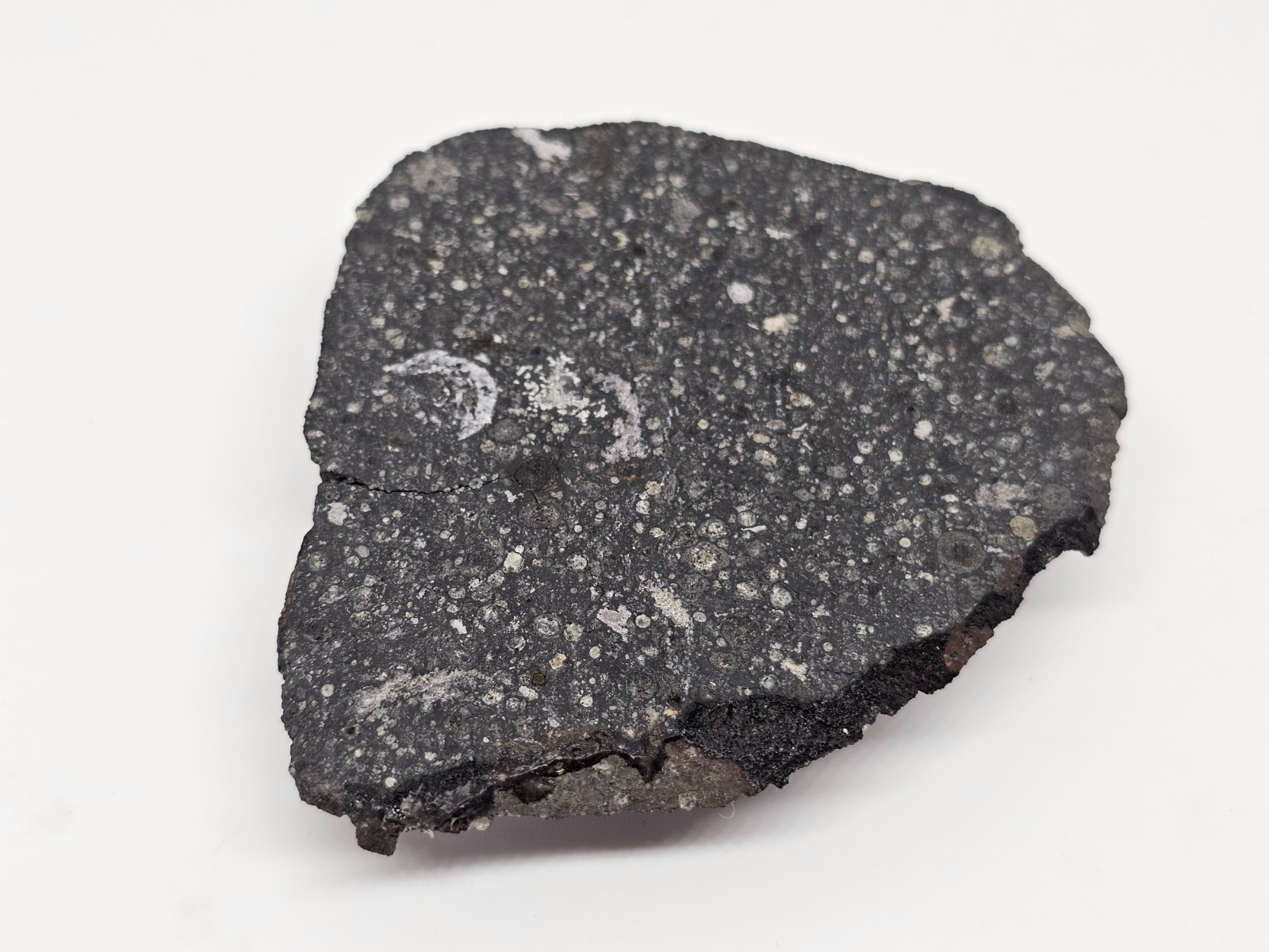 16.42g Allende CV3 Carbonaceous Chondrite Meteorite Slice with Crust | eBay