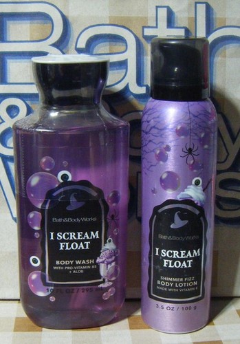 BATH & BODY WORKS 2pc Body Wash & Shimmer Fizz Lotion I SCREAM FLOAT ...