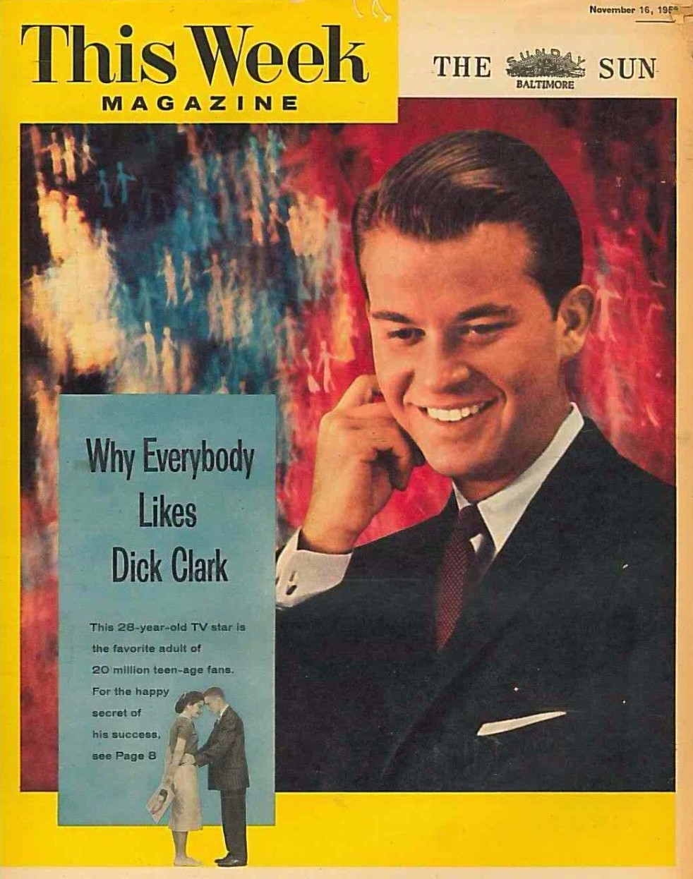 This Week Magazine November 16 1958 Dick Clark American Bandstand ABC ...