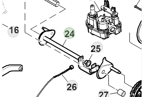 Genuine John Deere Jx90 Walk Behind Lawn Mower Sa1597 Rear Axle ...