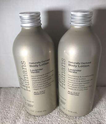 Hey Humans Lavendar Vanilla Body Lotion Naturally Derived 14 Oz Lot Of ...