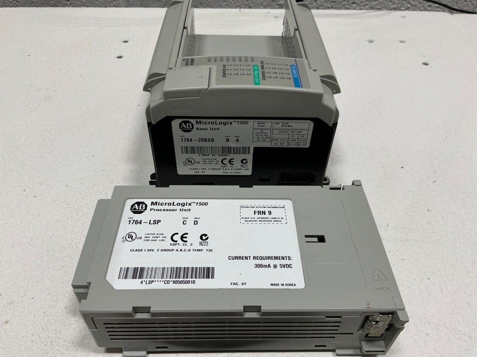 ALLEN-BRADLEY MICROLOGIX 1500 1764-28BXB BASE UNIT WITH 1764-LSP ...