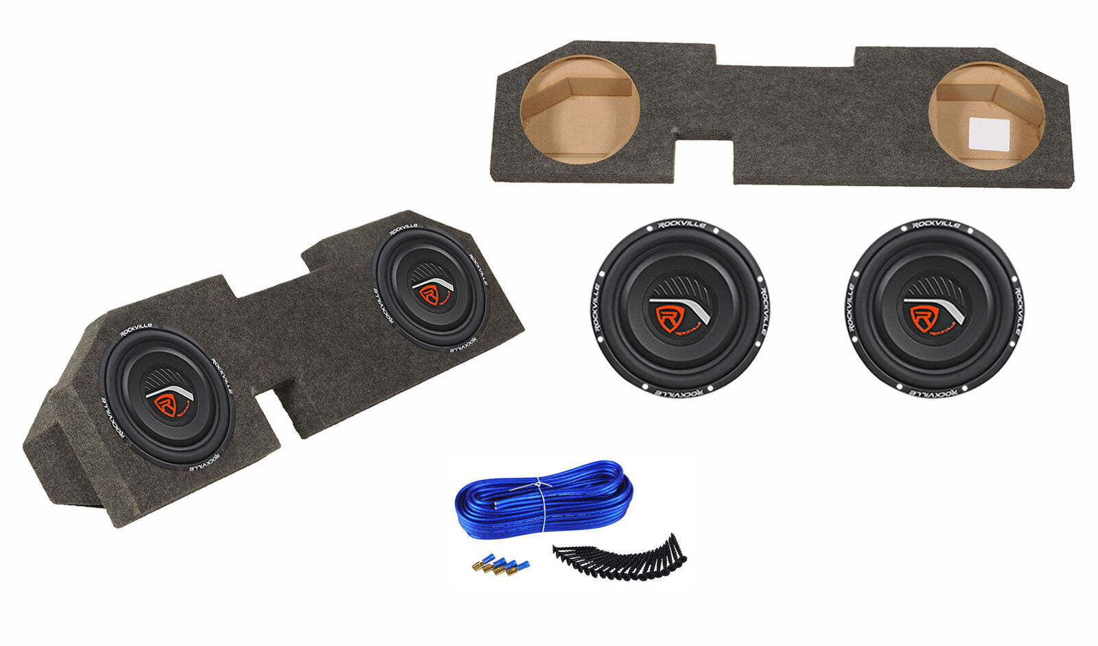 Dual 10" Subwoofer Enclosure 2) Subs For 02-15 Dodge Ram Quad Cab 1500 ...