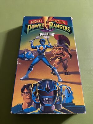 Mighty Morphin Power Rangers Blue Ranger Food Fight (VHS, 1993) Volume ...