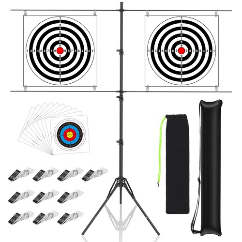 Steel Adjustable Paper Target Stand for Shooting Outdoors with 10 Metal ...