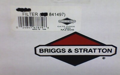 Briggs & Stratton 841497 Air Filter Cartridge, Primary GENUINE (D3) | eBay