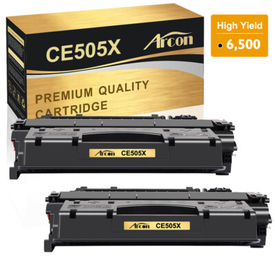 2PK CE505X High Yield Toner Cartridge for HP 05X LaserJet P2055d ...