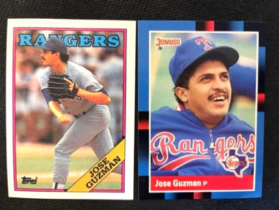 MLB - Jose Guzman 1988 Topps & 1988 Donruss Baseball - Rangers | eBay