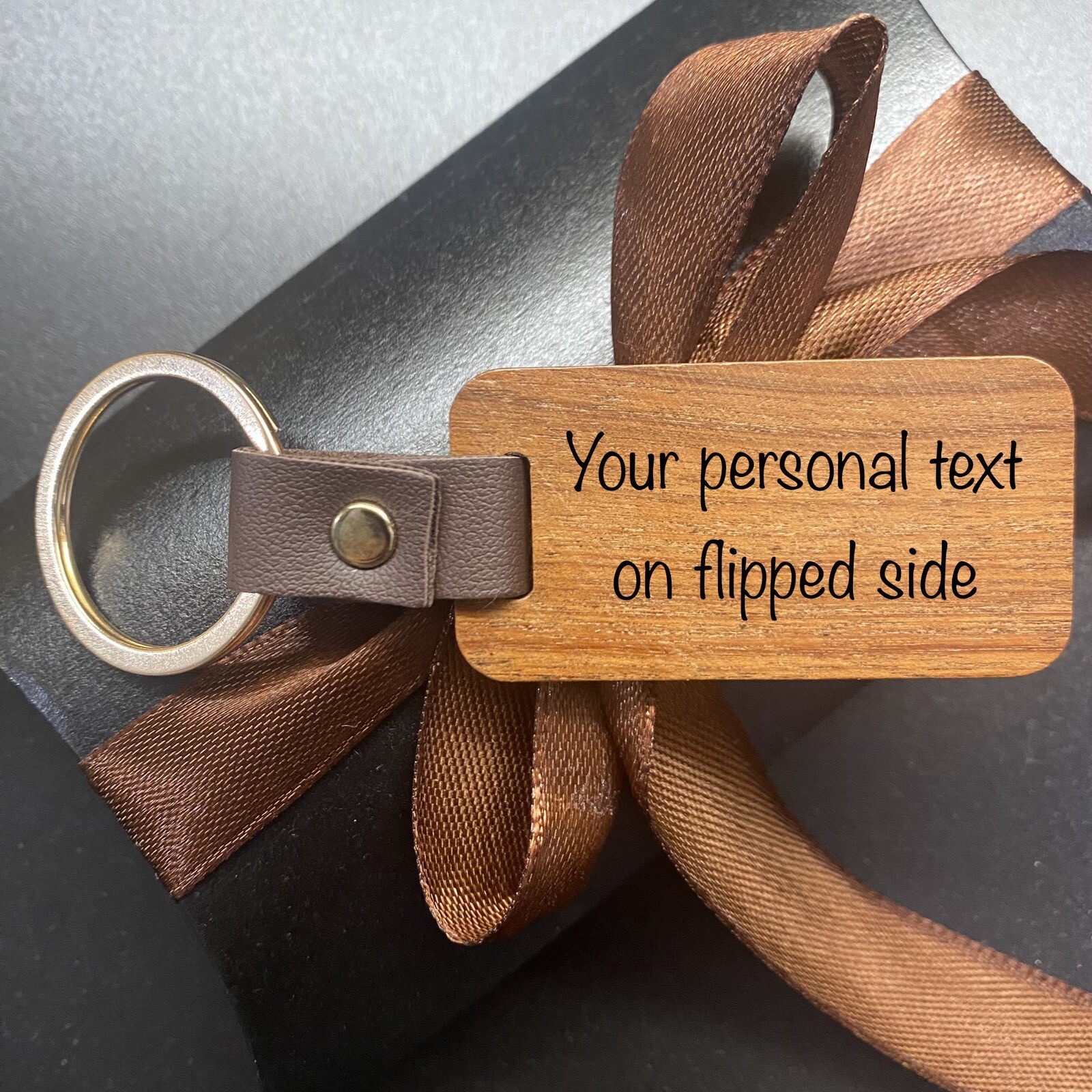 Personalised Peace Positive Affirmation Wooden Leather Key Rings Chain ...