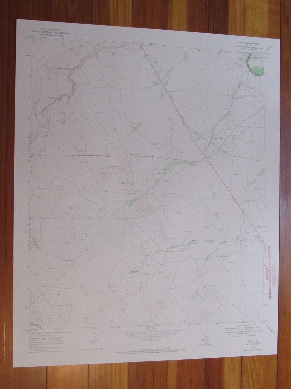 Orla Texas 1971 Original Vintage USGS Topo Map | eBay
