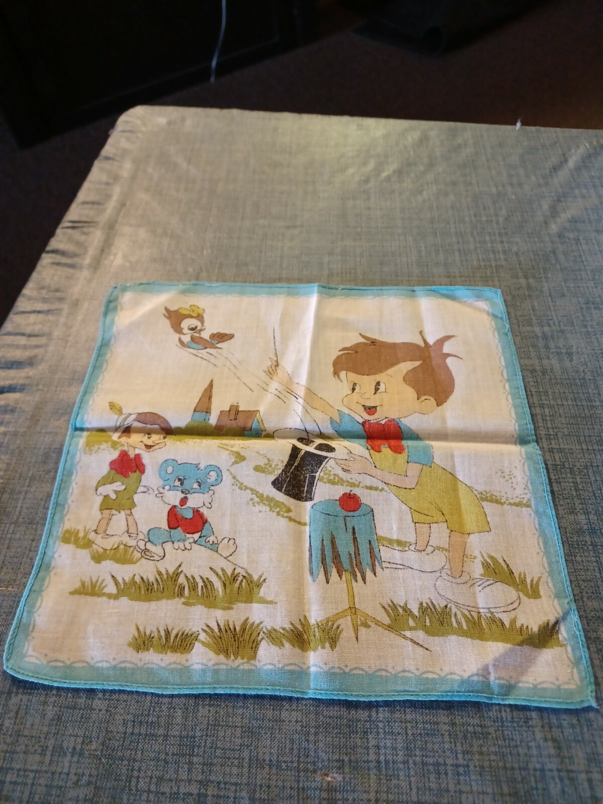 Vintage Child's Handkerchief Pinocchio - Gem
