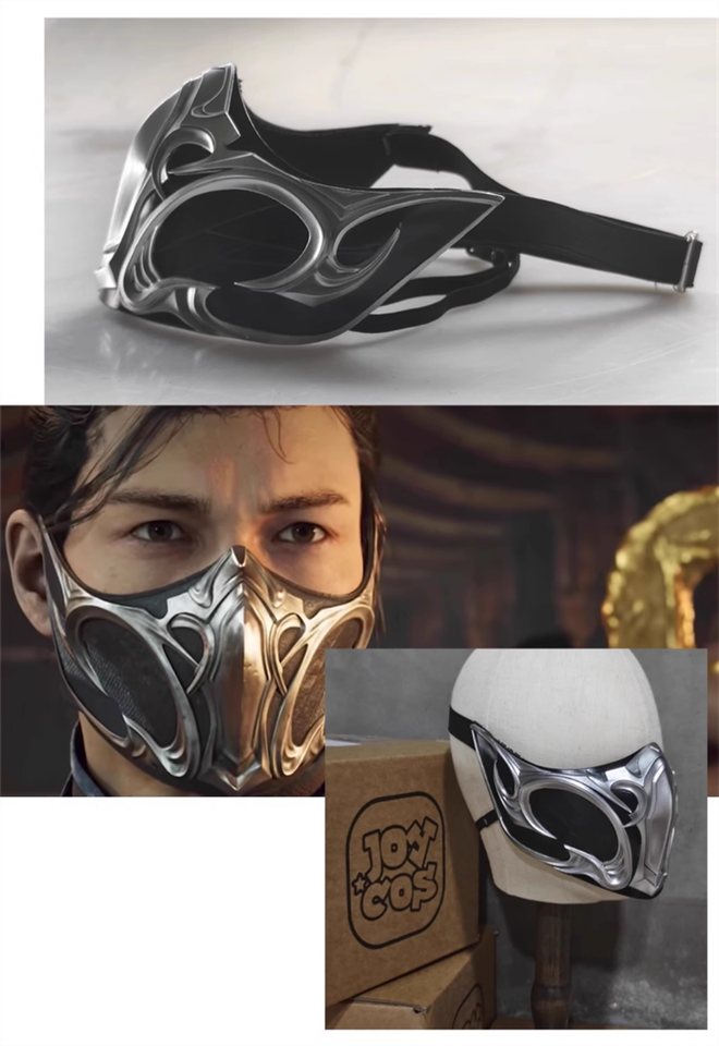 Mortal Kombat SUB-ZERO Mask CLASSIC SUB-ZERO FRP Half Face Mask Cosplay ...