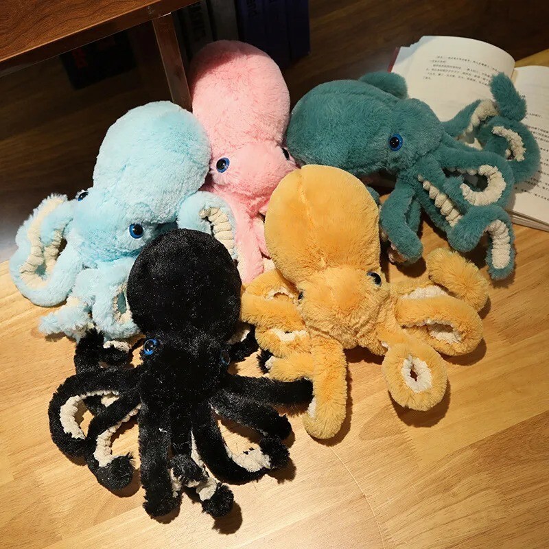 Octopus Blue 12 Inch Stuffed Animal Plush Toys Toddler Fluffy Dolls ...