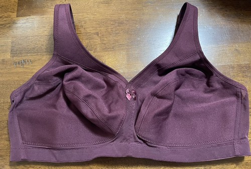 NWOT Glamorise 42D Burgundy Magic Lift Active Support Soft Cup Bra ...