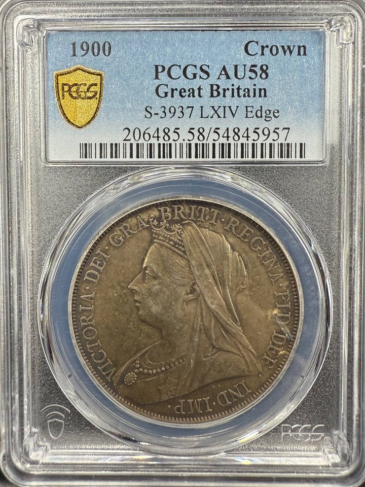 NobleSpirit HIGHLY DESIRABLE Great Britain 1900 Crown S-3937 LXIV Edge ...