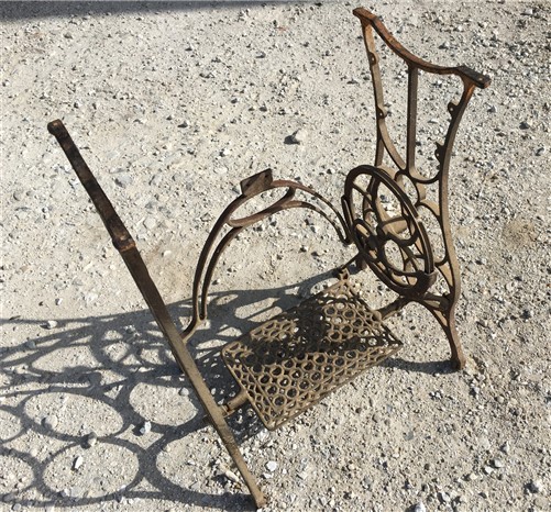 Treadle Sewing Machine, Cast Iron Base, Industrial Age, Singer ...