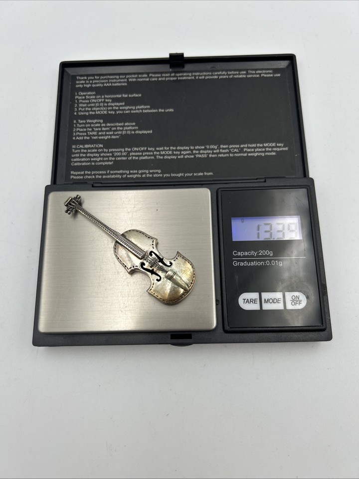 Miniature Sterling Silver Violin 13g 7cm | eBay UK