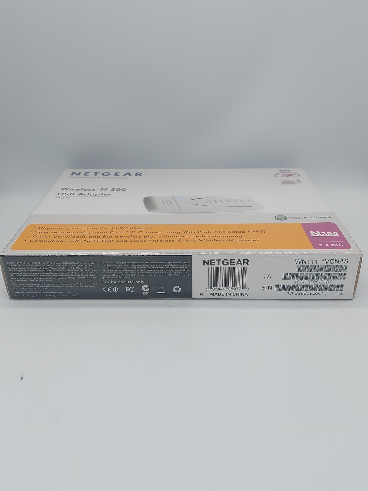 NEW - NetGear Wireless-N300 USB WiFi Adapter Model WN111 (300Mbps) B,G ...