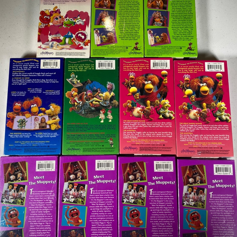 NEW SEALED Lot of 11 Muppets VHS -It's the Muppet Babies Meet Fraggle ...
