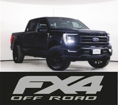 Ford FX4 off road stickers decal Cut, truck (SET) SILVER | eBay