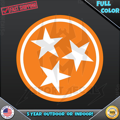 Tennessee Tristar Orange State Logo Car Truck Laptop PC VINYL DECAL ...