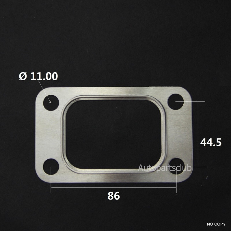 T3 Flange turbo manifold inlet exhaust gasket 4 bolt for T3T4 GT35 T04E ...
