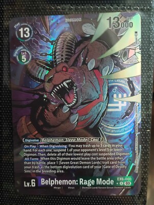 Belphemon Rage Mode Alternate Art - EX6-060 - NM - Digimon TCG | eBay