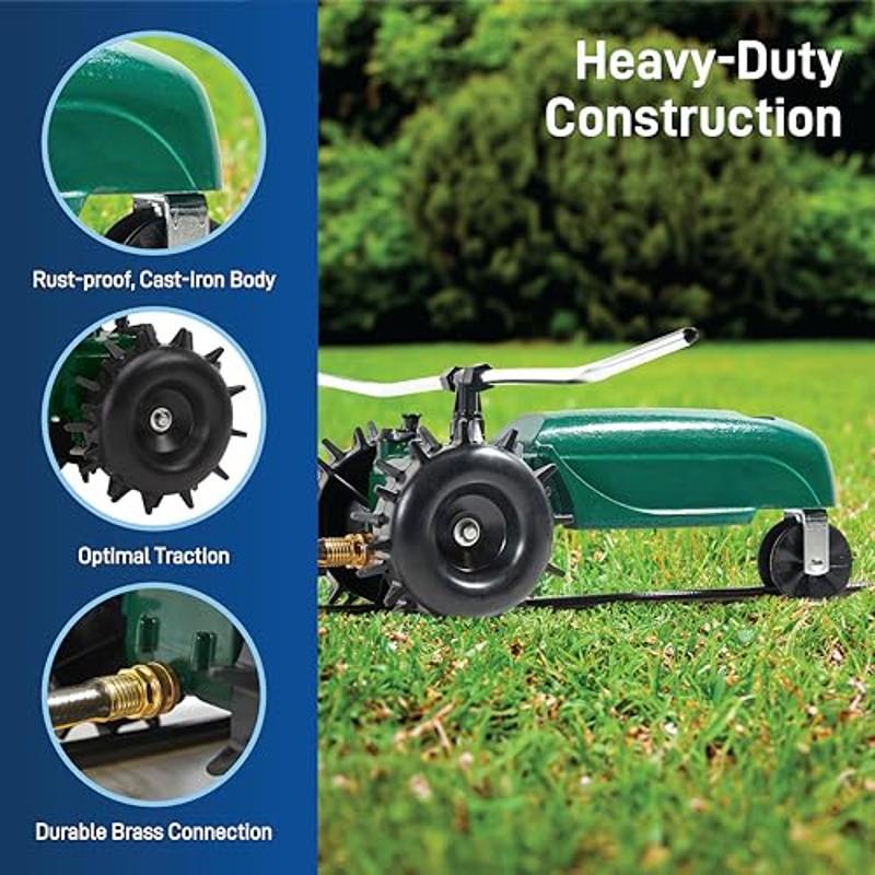 Traveling Tractor Water Sprinkler Spiked Rear Wheel 3 Speed Yard Lawn ...