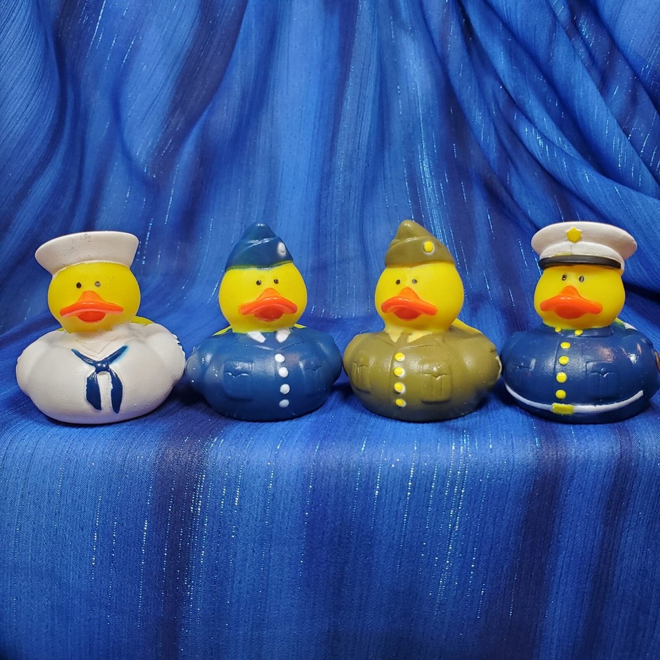 Fun Flock! 12 Military Rubber Ducks Army Air Force Navy Marine Veteran ...