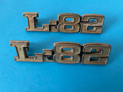 1975-1979 Corvette L-82 Emblem PAIR USED GM 372370 GOLD PLATED | eBay