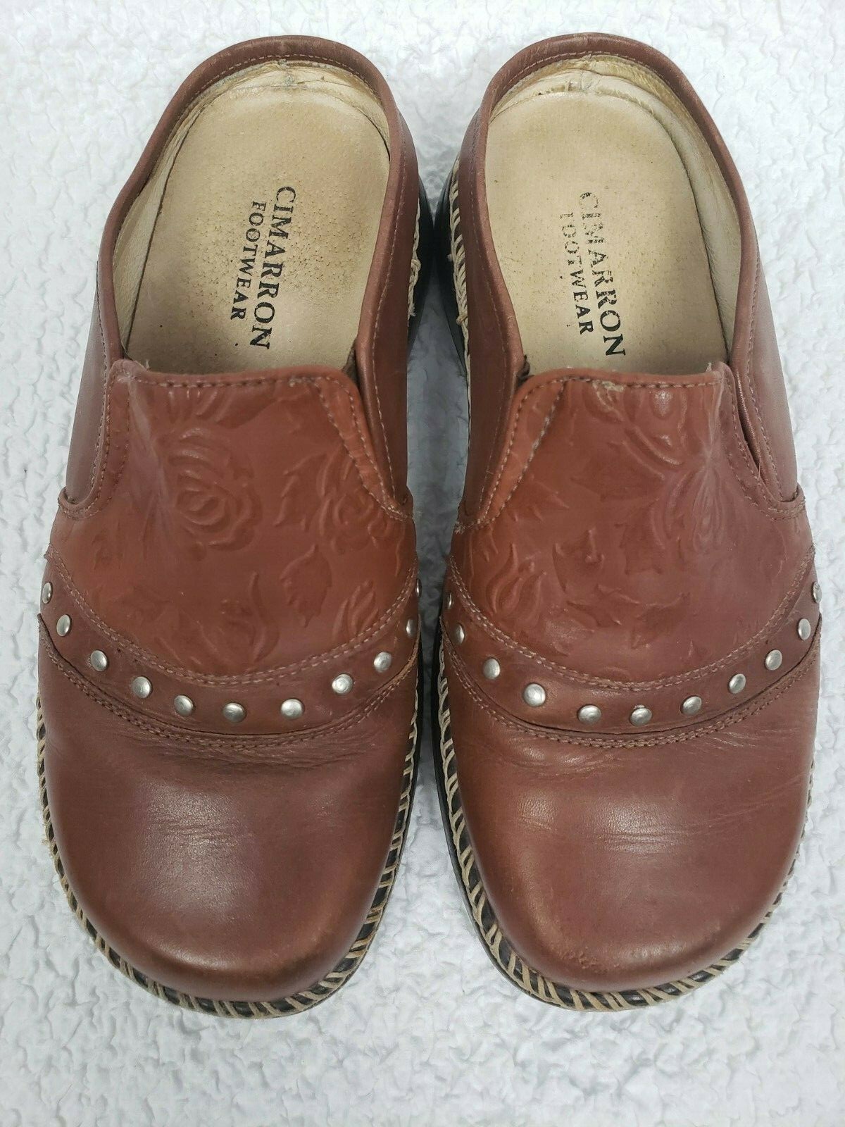 Cimarron Footwear Brown Womens Western Slip On Cowgirl Mule Comfort ...