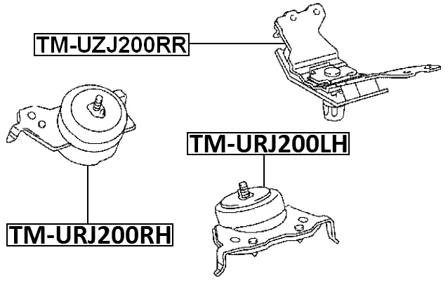 TM-URJ200RH Febest FRONT RIGHT ENGINE MOUNT 12361-38190 | eBay Australia