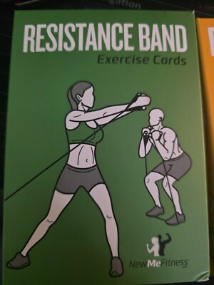 Resistance Bands Workout Cards, Instructional Fitness Deck for ...