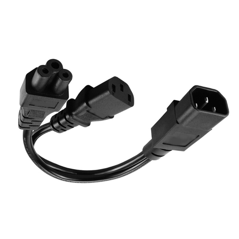 Y-splitter Adapters Line IEC320 C14 Port Male to C13+C15 Female Power ...
