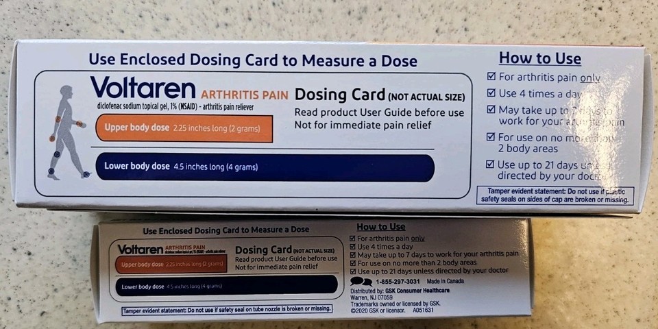 Arthritis Pain Relief Topical Gel Anti Inflam Twin Pack 3.53Oz & .7oz ...